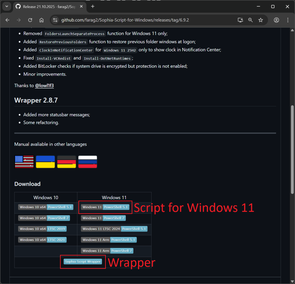 Sophia Script Wrapper for Sophia Script for Windows