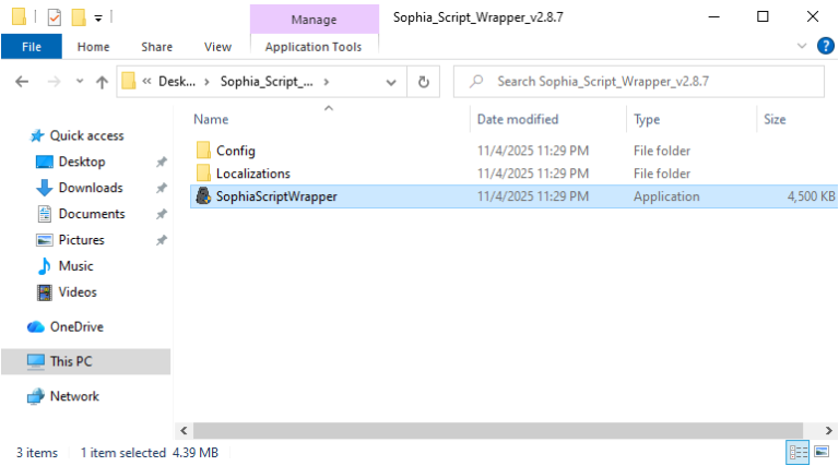 Sophia Script Wrapper for Sophia Script for Windows